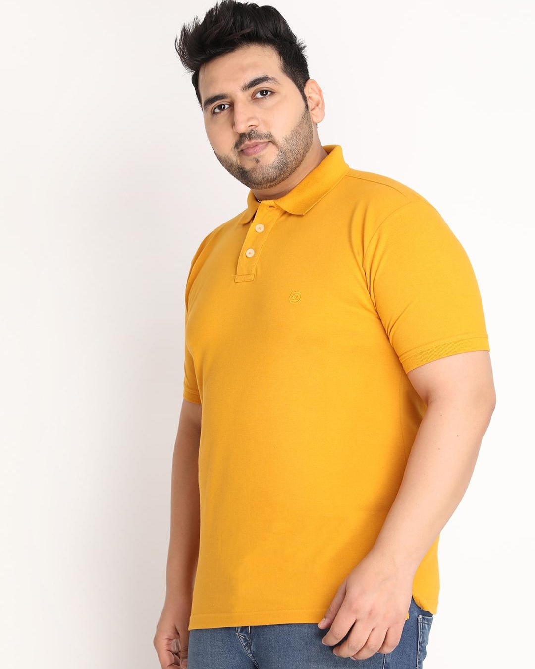 Buy Men's Yellow Plus Size T-shirt for Men Yellow Online at Bewakoof