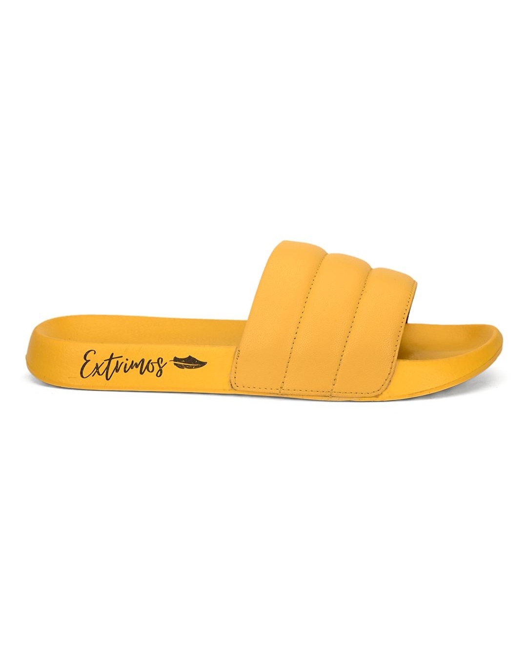 Buy Men's Yellow Sliders Online in India at Bewakoof