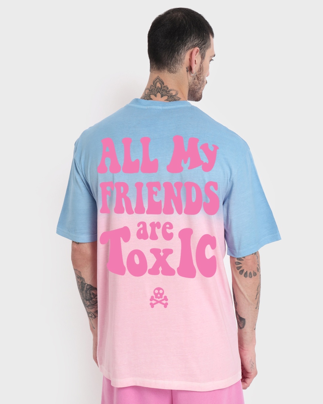 Buy Men's Toxic Tie & Dye Oversized T-shirt for Men pink Online at Bewakoof