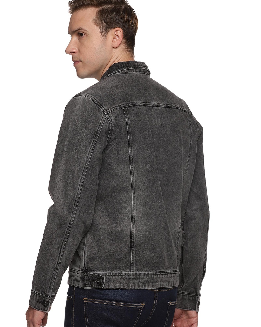 Buy Old Grey Men's Grey Denim Jacket Online at Bewakoof