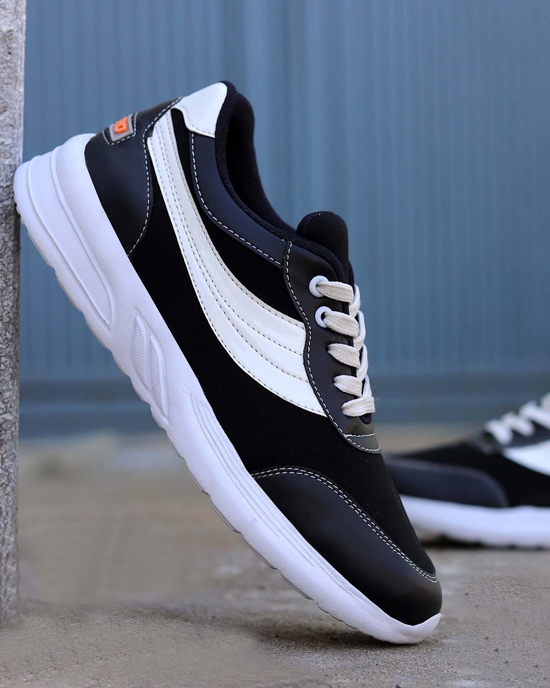 Buy Scettro Women's Black Color Blocked Sneakers Online in India at ...