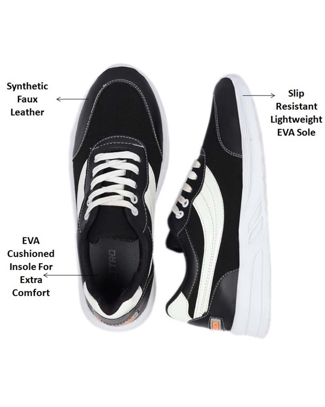 Buy Scettro Women's Black Color Blocked Sneakers Online in India at ...