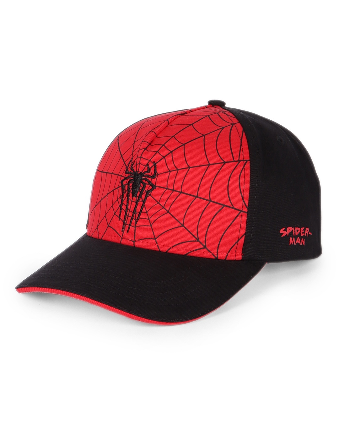 Buy Unisex Black Spiderman Printed Baseball Cap Online in India at Bewakoof