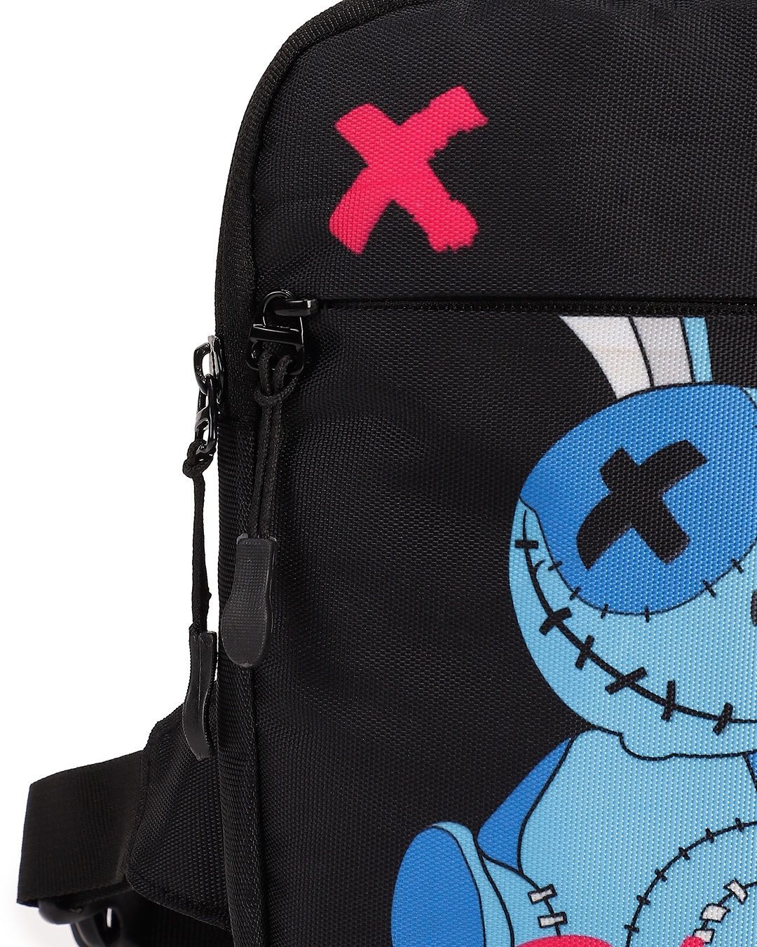 Buy Unisex Black Bad Bunny Sling Bag Online in India at Bewakoof
