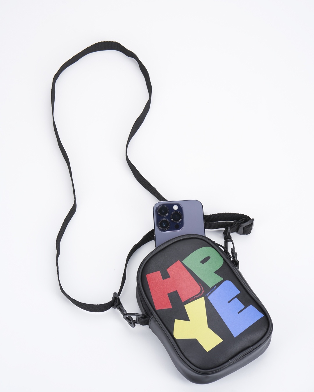 Buy Unisex Black Hype Gang Typography Sling Bag Online in India at Bewakoof