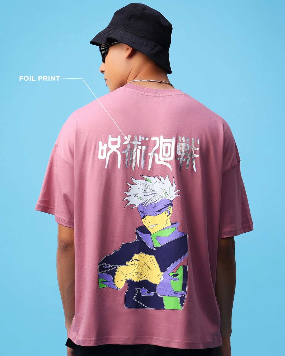 Buy Unisex Purple Gojo Satoru Graphic Printed T-shirt Online at Bewakoof