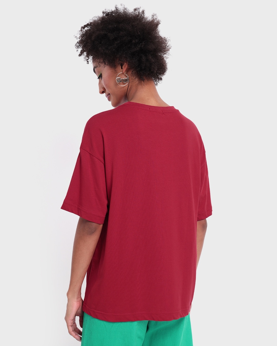 Buy Women's Red Oversized T-shirt for Women red Online at Bewakoof
