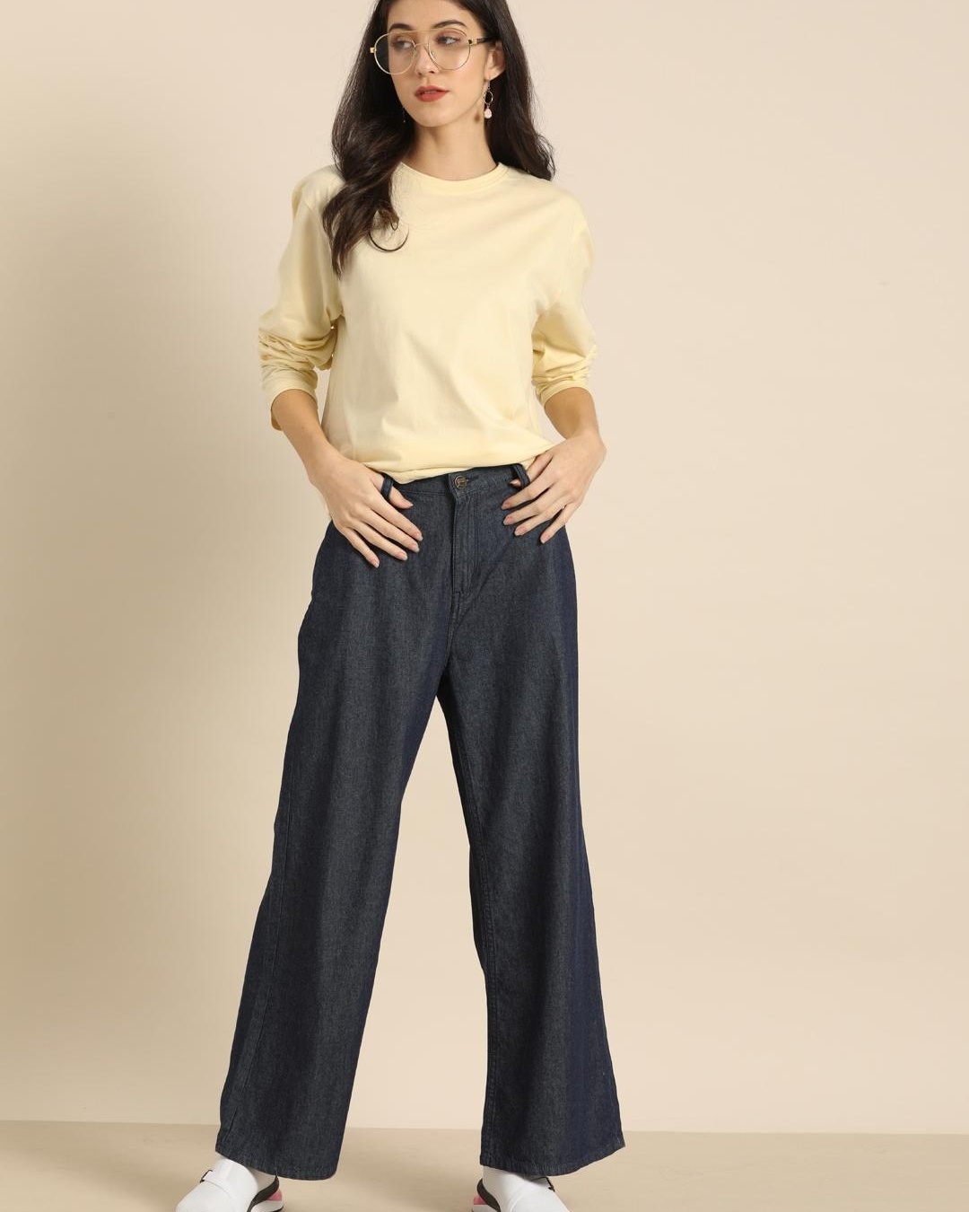 Buy Women's Beige Grateful Typography Oversized T-shirt for Women Beige ...