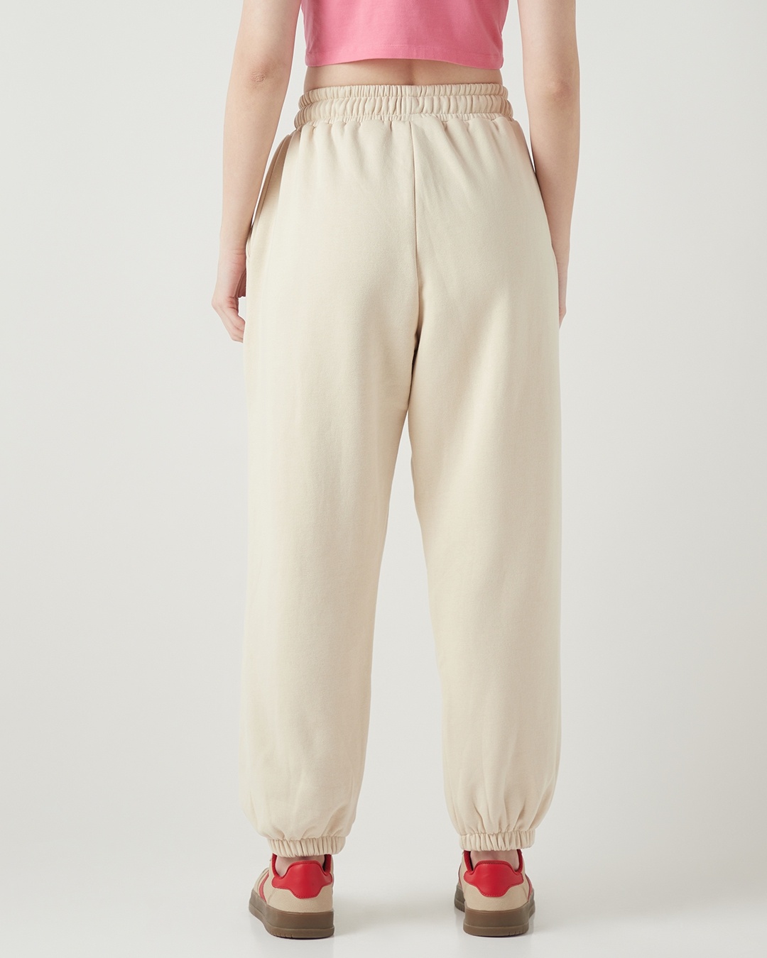 Buy Women's Beige Super Loose Fit Joggers Online at Bewakoof