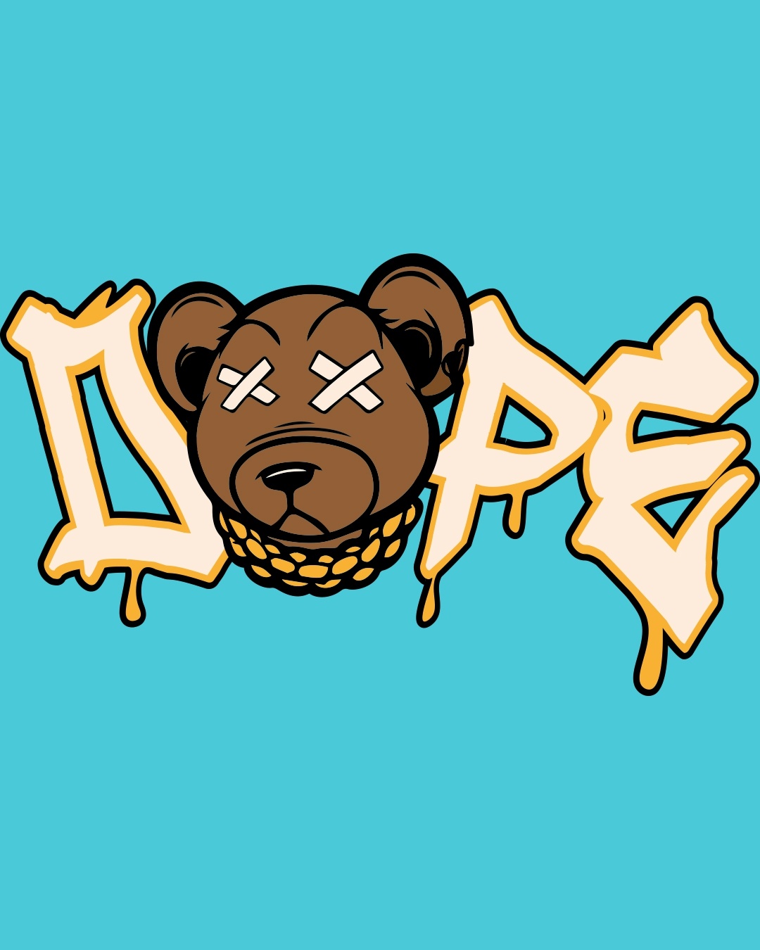 Buy Women's Blue Dope Bear Graphic Printed Oversized T-shirt for Women ...