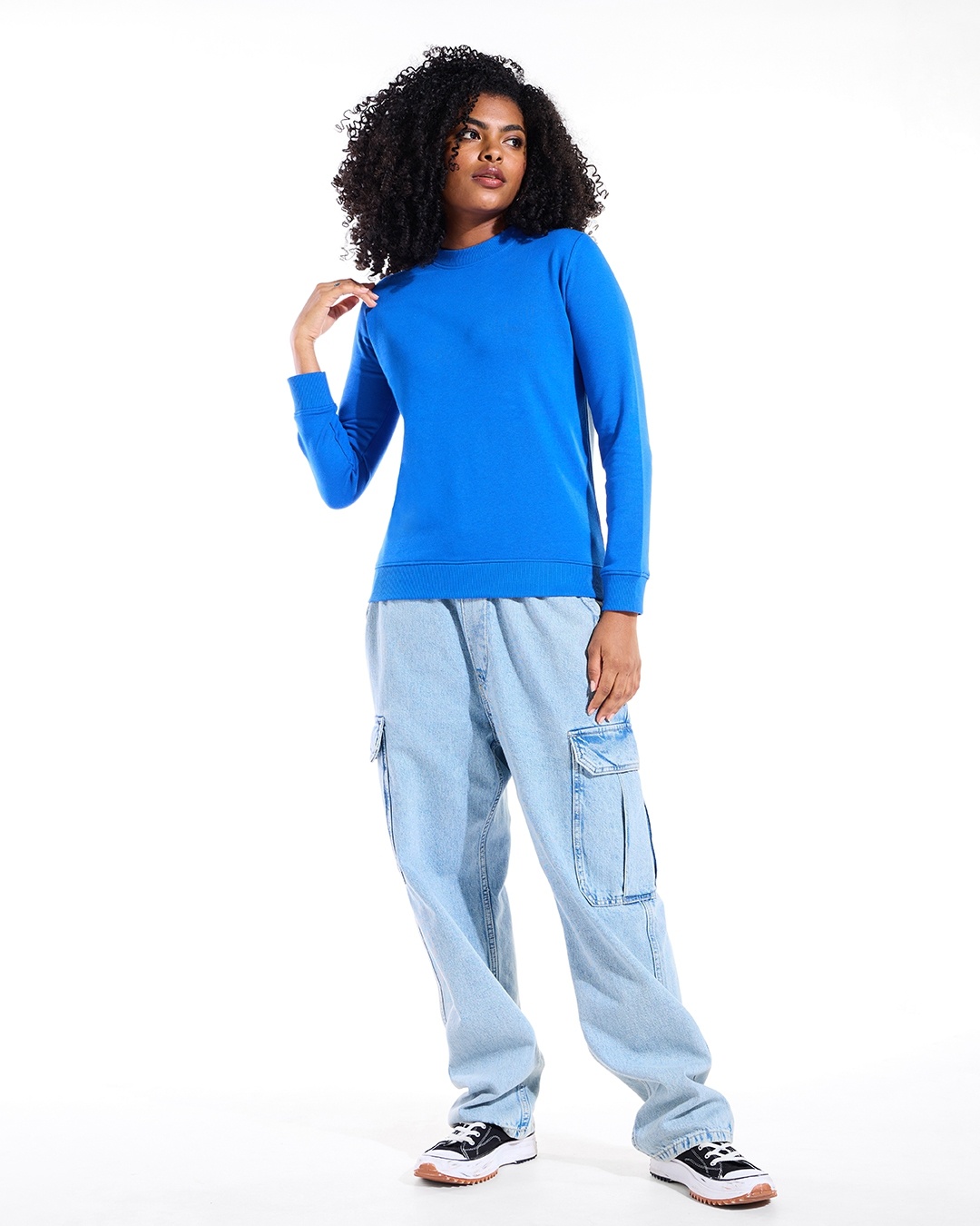 Buy Women's Blue Lolite Sweatshirt Online at Bewakoof