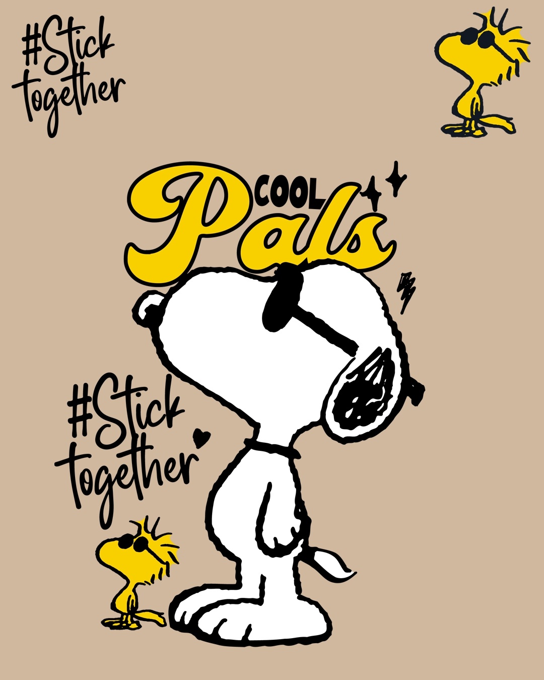 Buy Women's Brown Cool Pals Graphic Printed Oversized T-shirt Online at ...