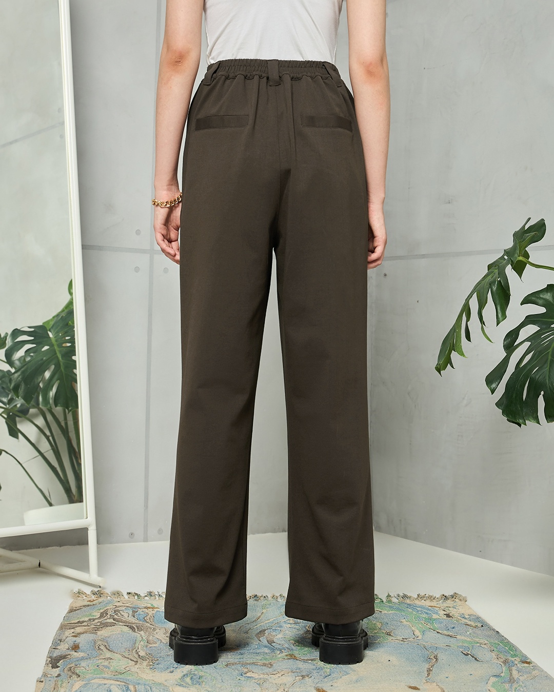Buy Women's Brown Korean Pants Online at Bewakoof