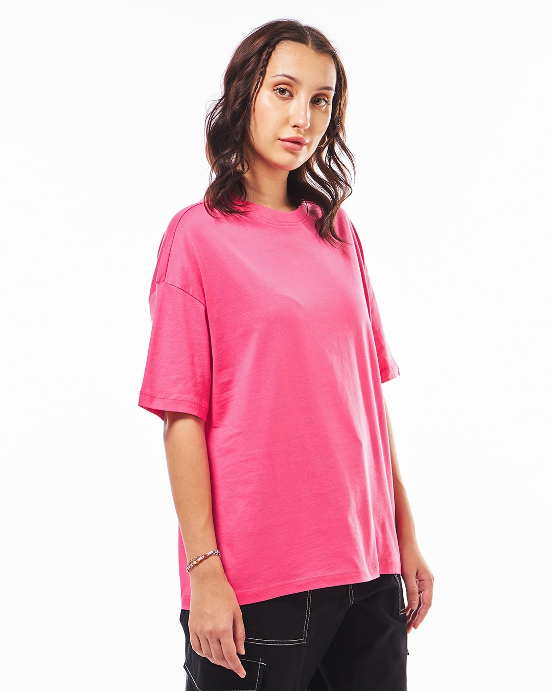 Buy Women's Fandango Pink Oversized T-shirt Online at Bewakoof