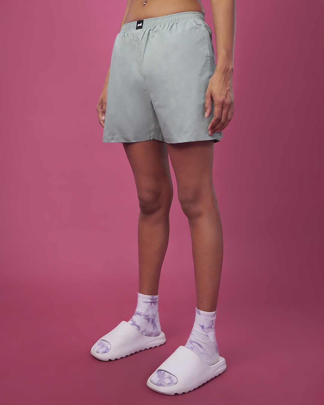 Buy Women's Grey Boxer Shorts Online at Bewakoof