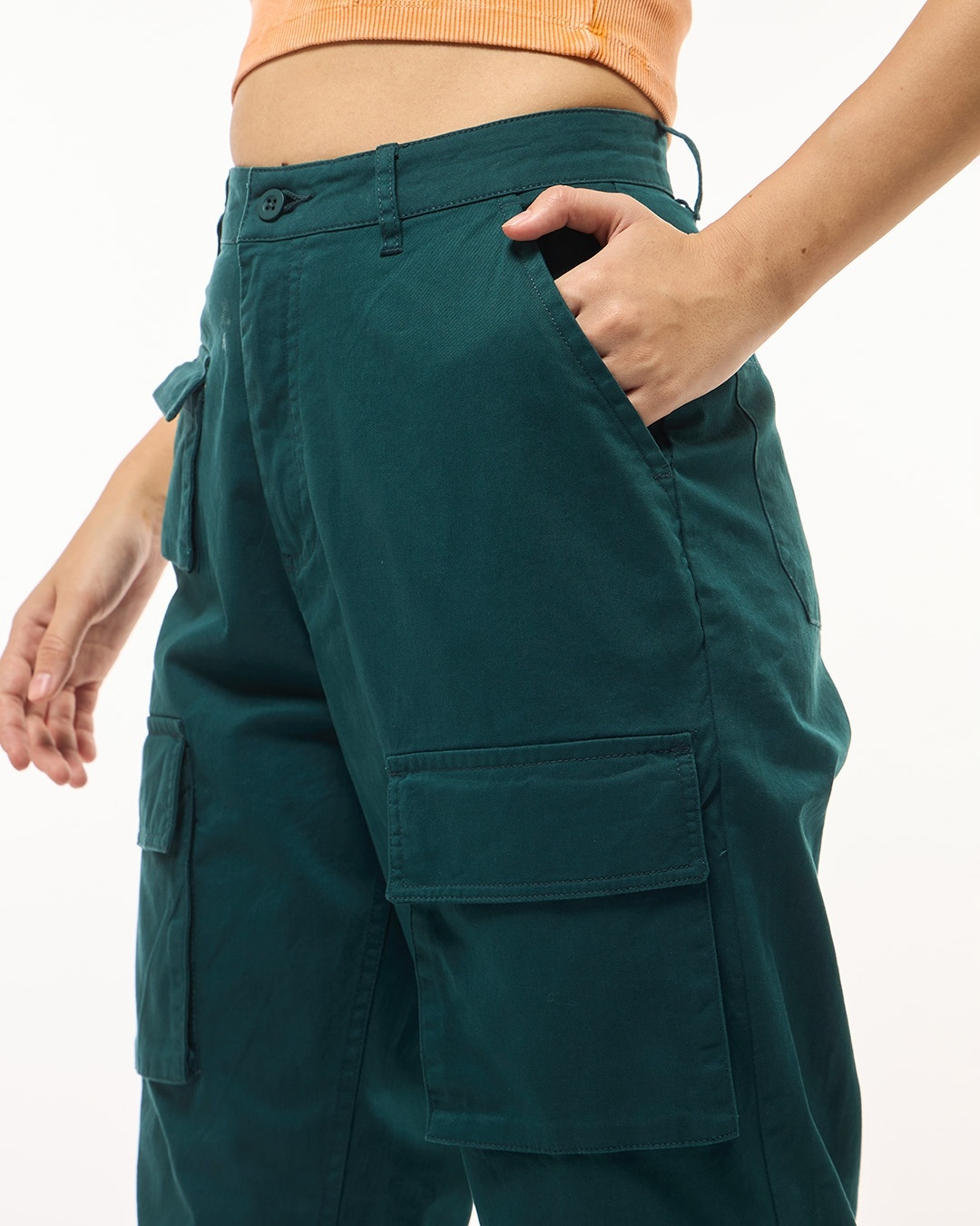 Buy Women's Green Baggy Oversized Cargo Pants Online at Bewakoof
