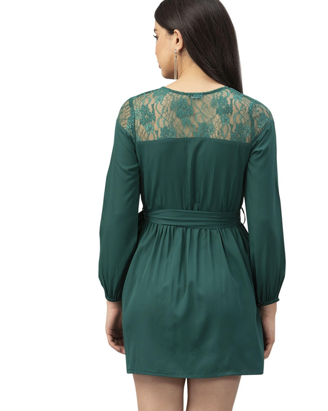 Buy Women's Green Sheer Dress for Women Green Online at Bewakoof