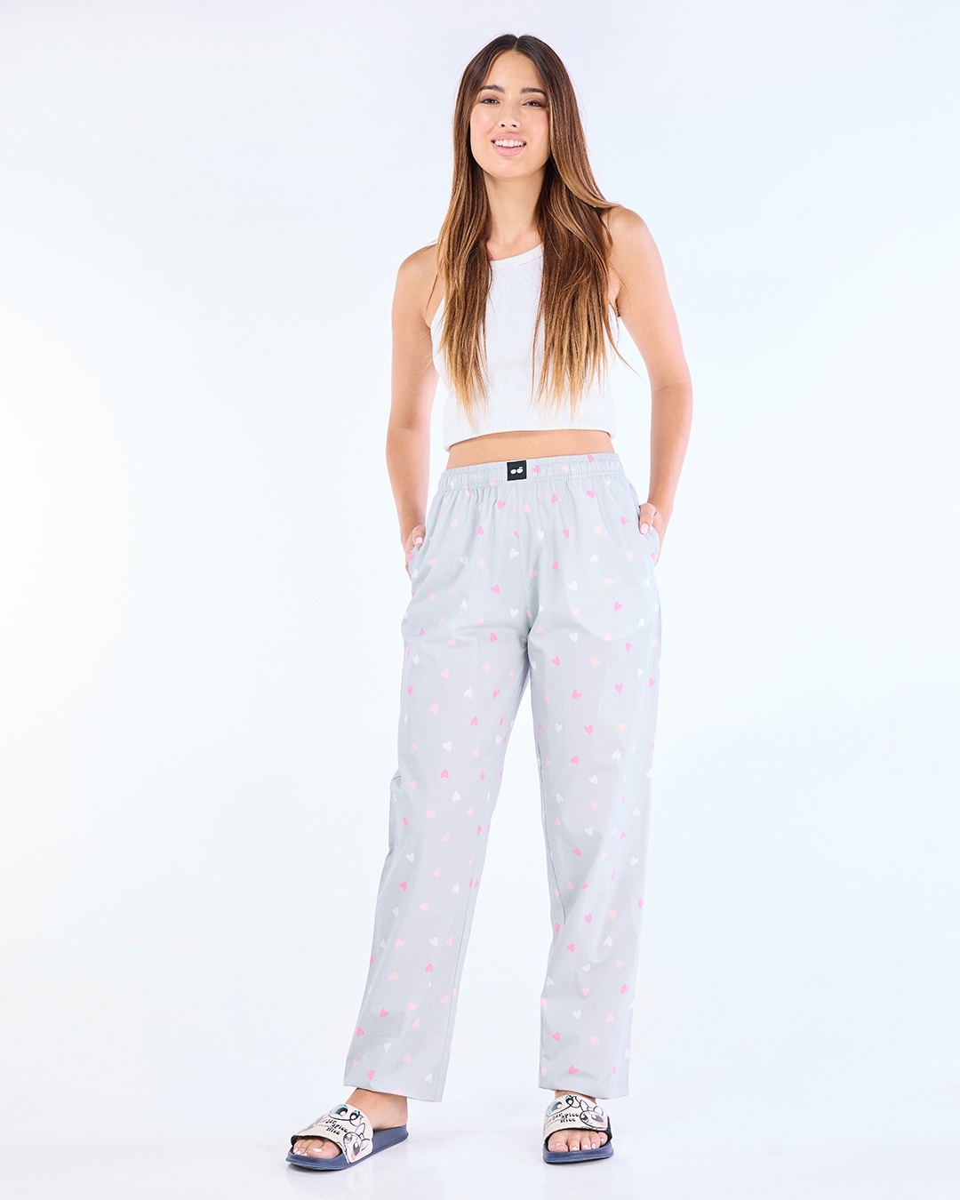 Buy Women's Grey All Over Printed Pyjamas Online in India at Bewakoof