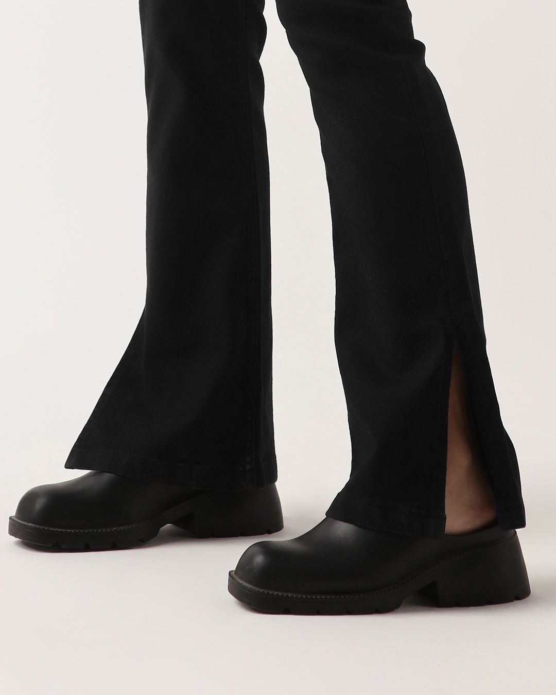 Buy Women's Jet Black Bootcut Jeans Online at Bewakoof