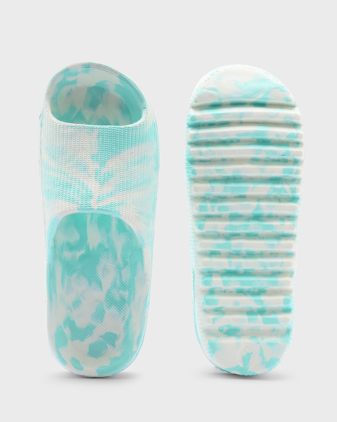 Buy Women's Mint & White All Over Printed Zig Zag Sliders Online in ...