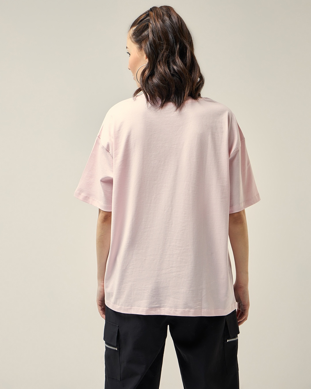 Buy Women's Pink Oversized T-shirt Online at Bewakoof