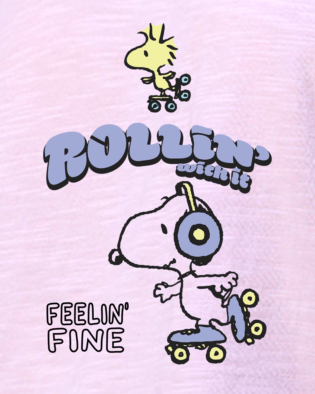 Buy Women's Pink Rollin Withit Graphic Printed Oversized T-shirt Online ...