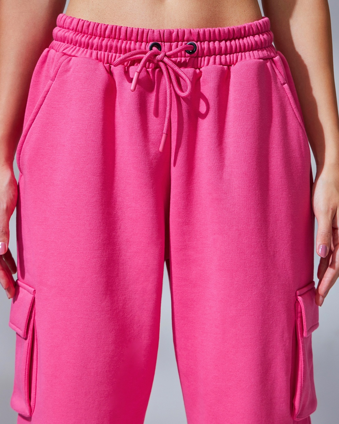 Buy Women's Pink Super Loose Fit Joggers Online at Bewakoof