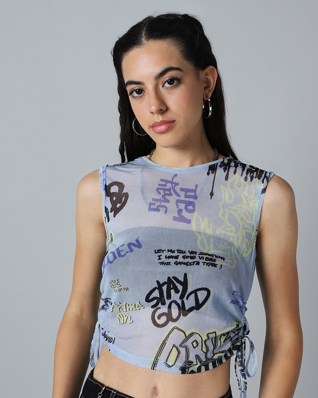 Buy Women's Purple All Over Printed Slim Fit Short Top Online at Bewakoof