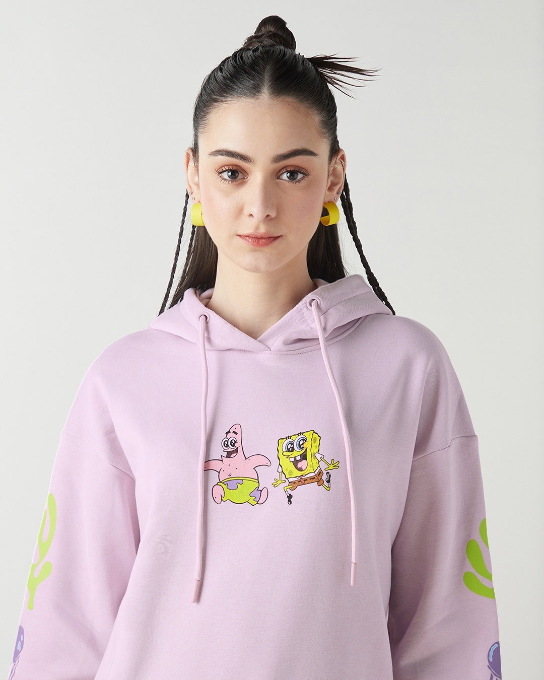 Buy Women's Purple Into the Adventure Sweat Graphic Printed Oversized ...