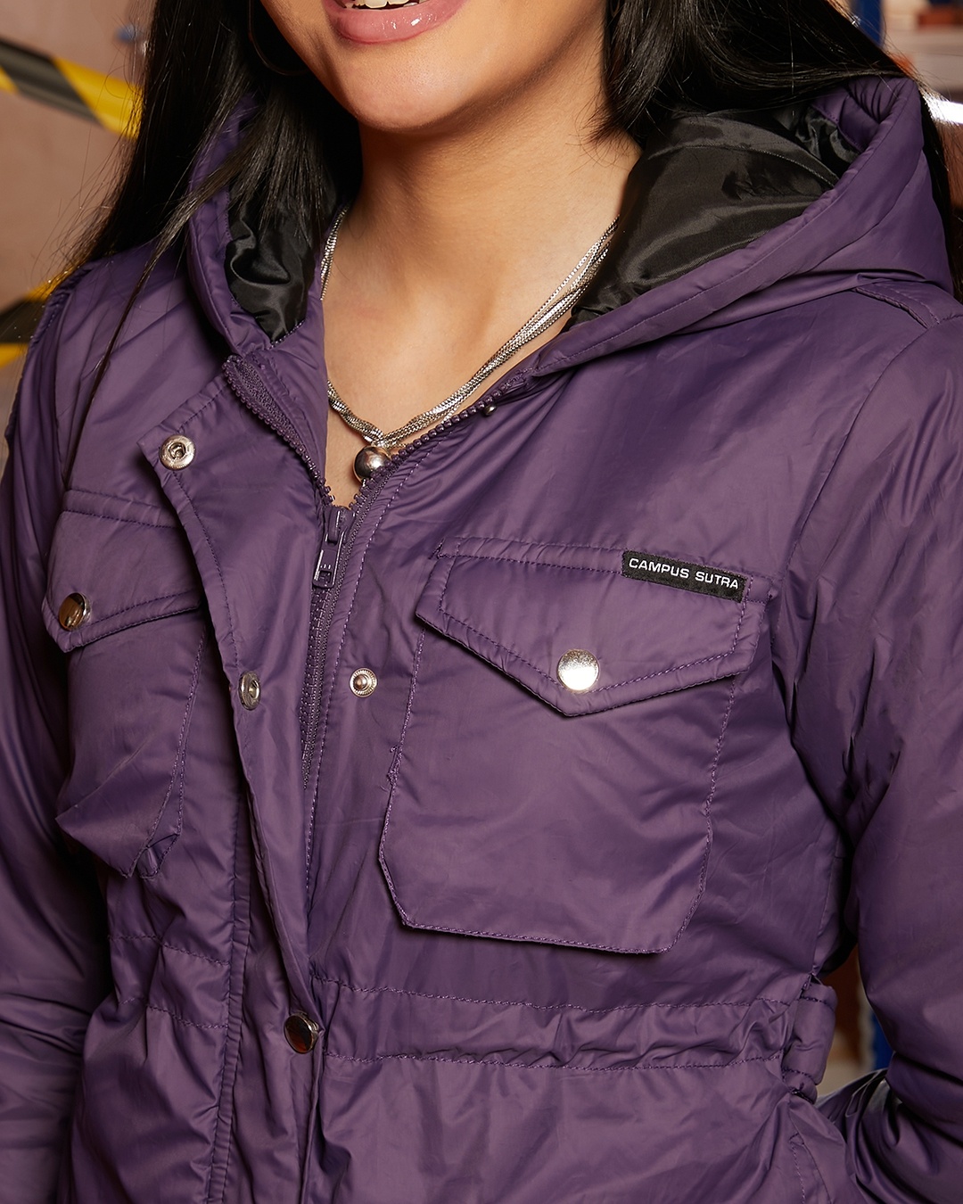 Buy Women's Purple Puffer Jacket Online at Bewakoof