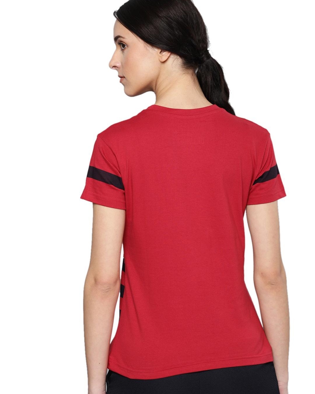 Buy Womens Red Striped T Shirt Online At Bewakoof