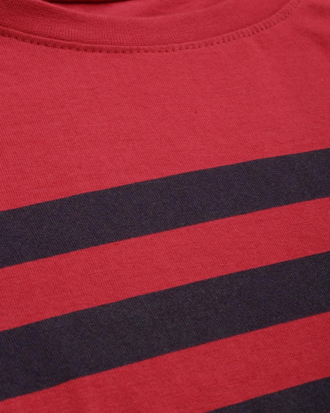 Buy Women's Red Striped T-shirt Online at Bewakoof