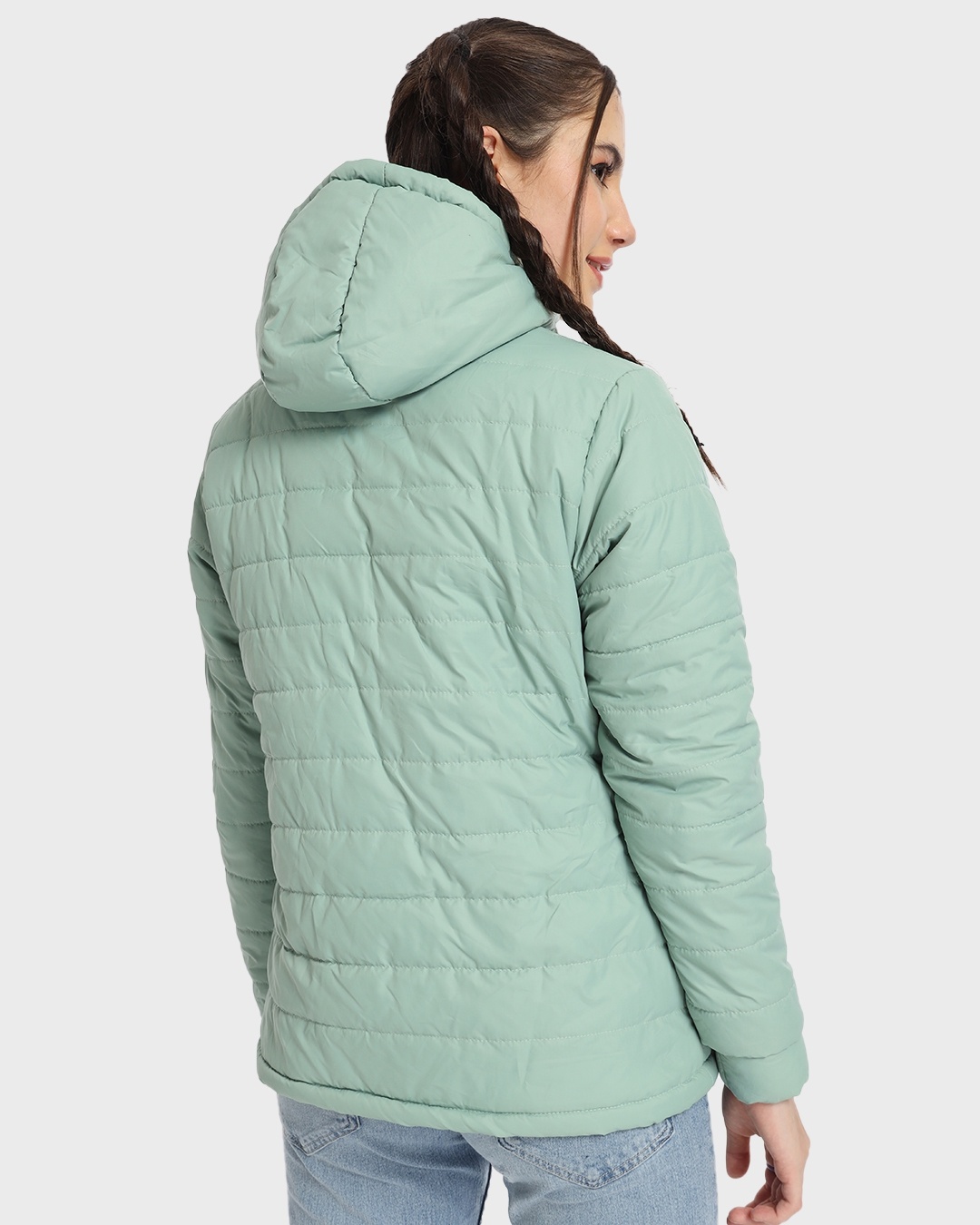 Buy Women's Sage Relaxed Fit Puffer Jacket Online at Bewakoof