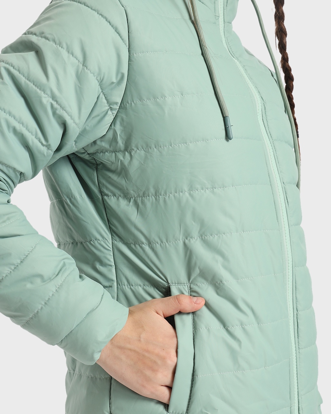 Buy Women's Sage Relaxed Fit Puffer Jacket Online at Bewakoof