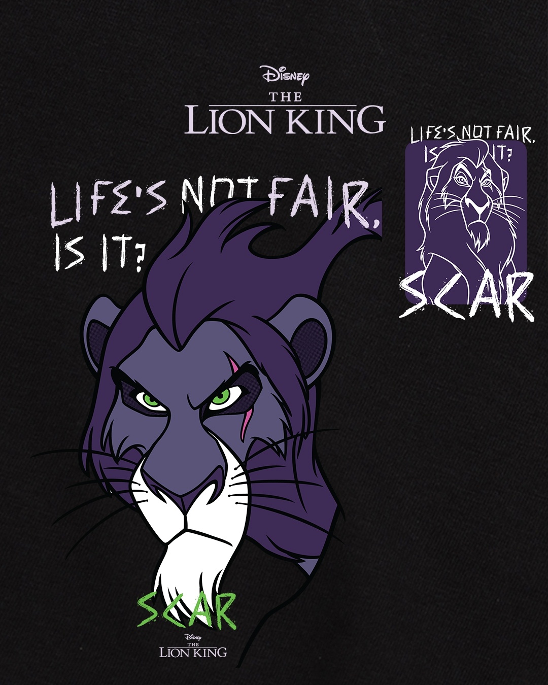 Buy Women's Black Scar Lion King Graphic Printed T-shirt Online at Bewakoof