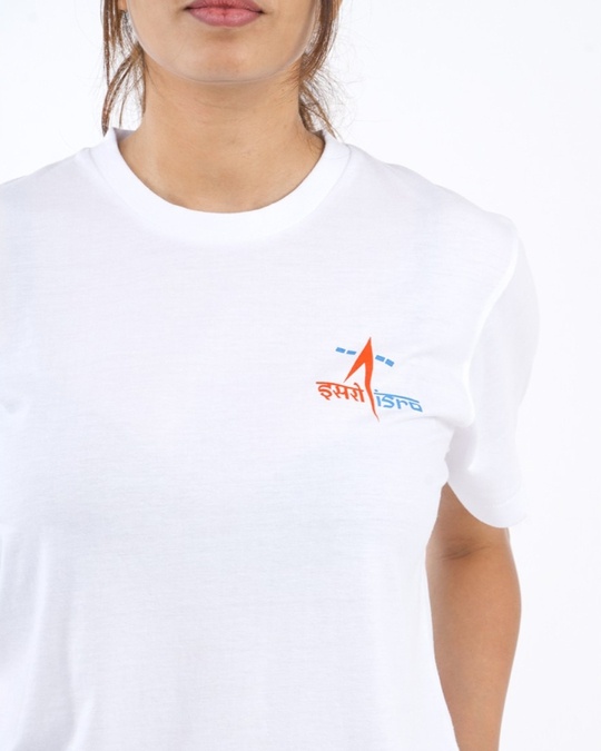 Buy Women's ISRO Logo T-shirt in White-Official ISRO Collection for ...