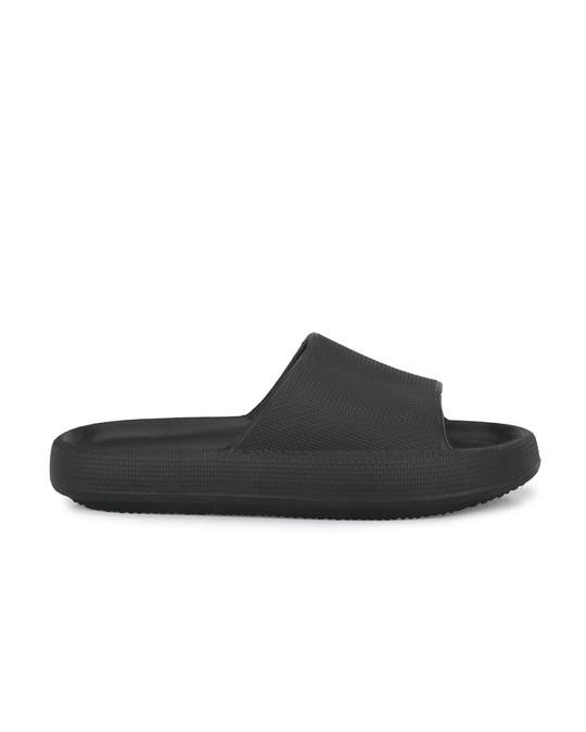 Buy Afrojack Men's Black Sliders Online in India at Bewakoof