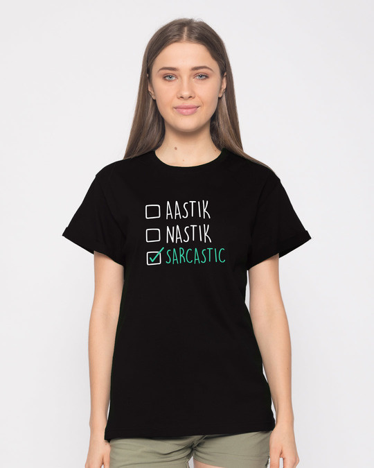 Buy Astik Nastik Boyfriend T-Shirt Online at Bewakoof
