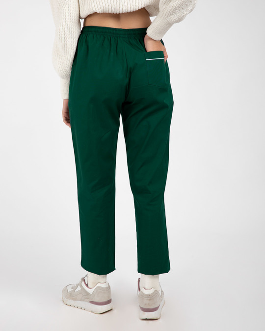 Buy Dark Forest Green Plain Pyjama For Women Online India @ Bewakoof.com