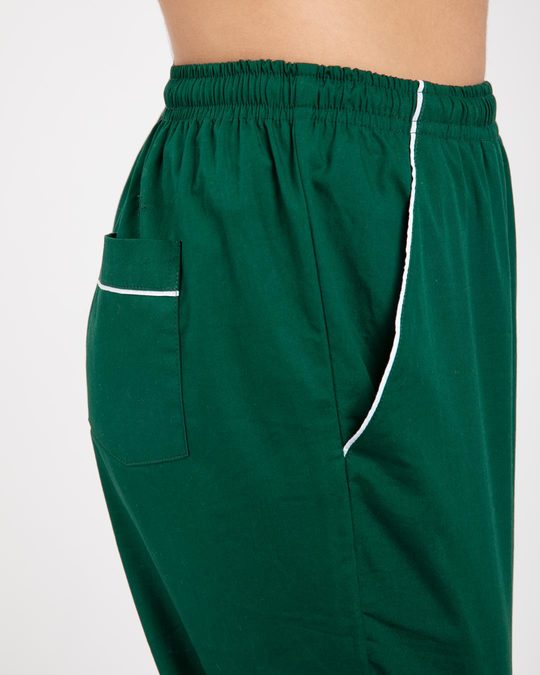 Buy Dark Forest Green Plain Pyjama For Women Online India @ Bewakoof.com