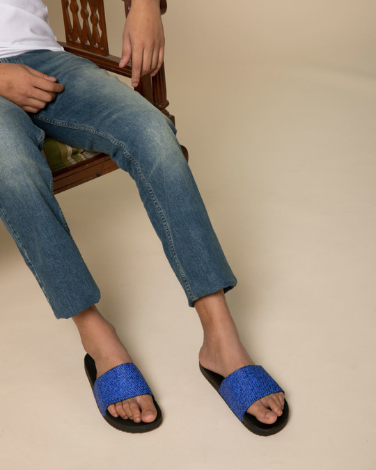 Buy Denim Plain Sliders For Men Online India @ Bewakoof.com