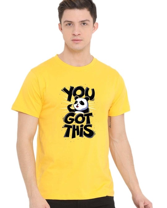 Buy Fully Filmy Men's Yellow You Got Typographic T-shirt Online at Bewakoof