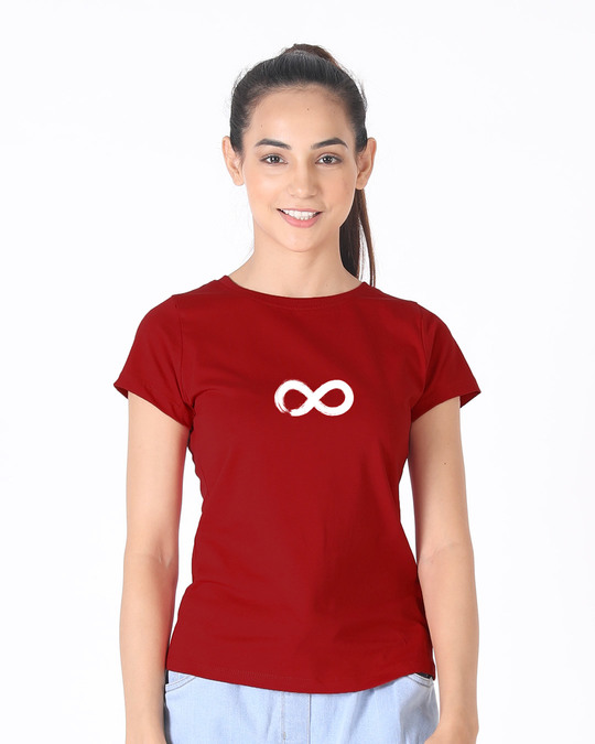 Buy Infinity T-Shirt for Women red Online at Bewakoof