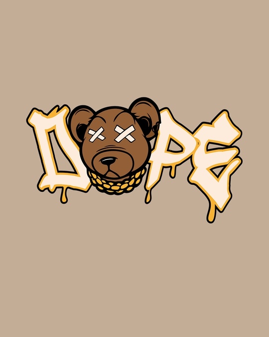 Buy Men's Brown Dope Bear Graphic Printed Oversized Hoodies Online at ...