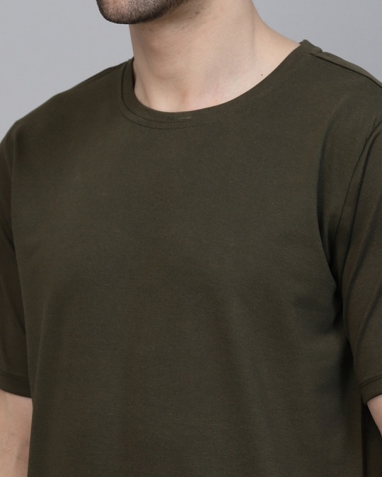 Buy Men's Army Green Printed T-shirt Online at Bewakoof
