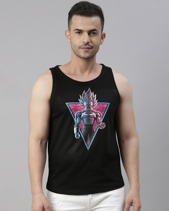 Buy Men's Black Angry Goku - Dragon Ball Z Anime Vest Online at Bewakoof
