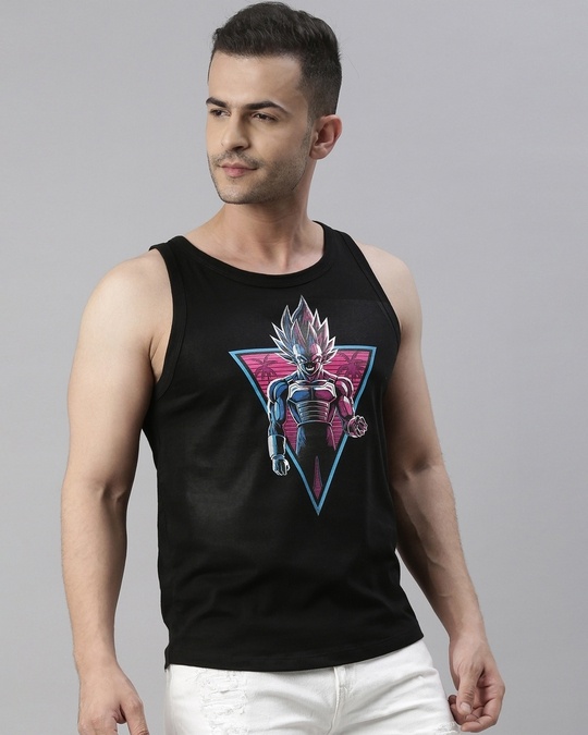 Buy Men's Black Angry Goku - Dragon Ball Z Anime Vest Online at Bewakoof