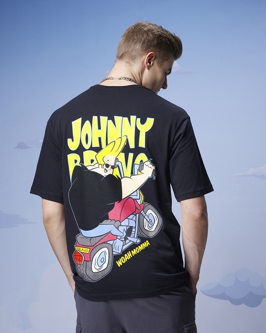 Buy Men's Black Johnny Biker Graphic Printed Oversized T-shirt Online ...