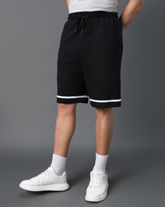 Buy Men's Black Oversized Basket Ball Shorts Online at Bewakoof