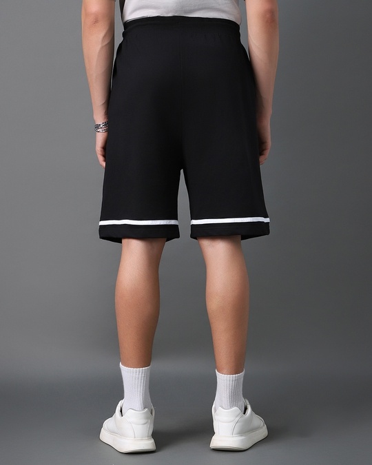Buy Men's Black Oversized Basket Ball Shorts Online at Bewakoof